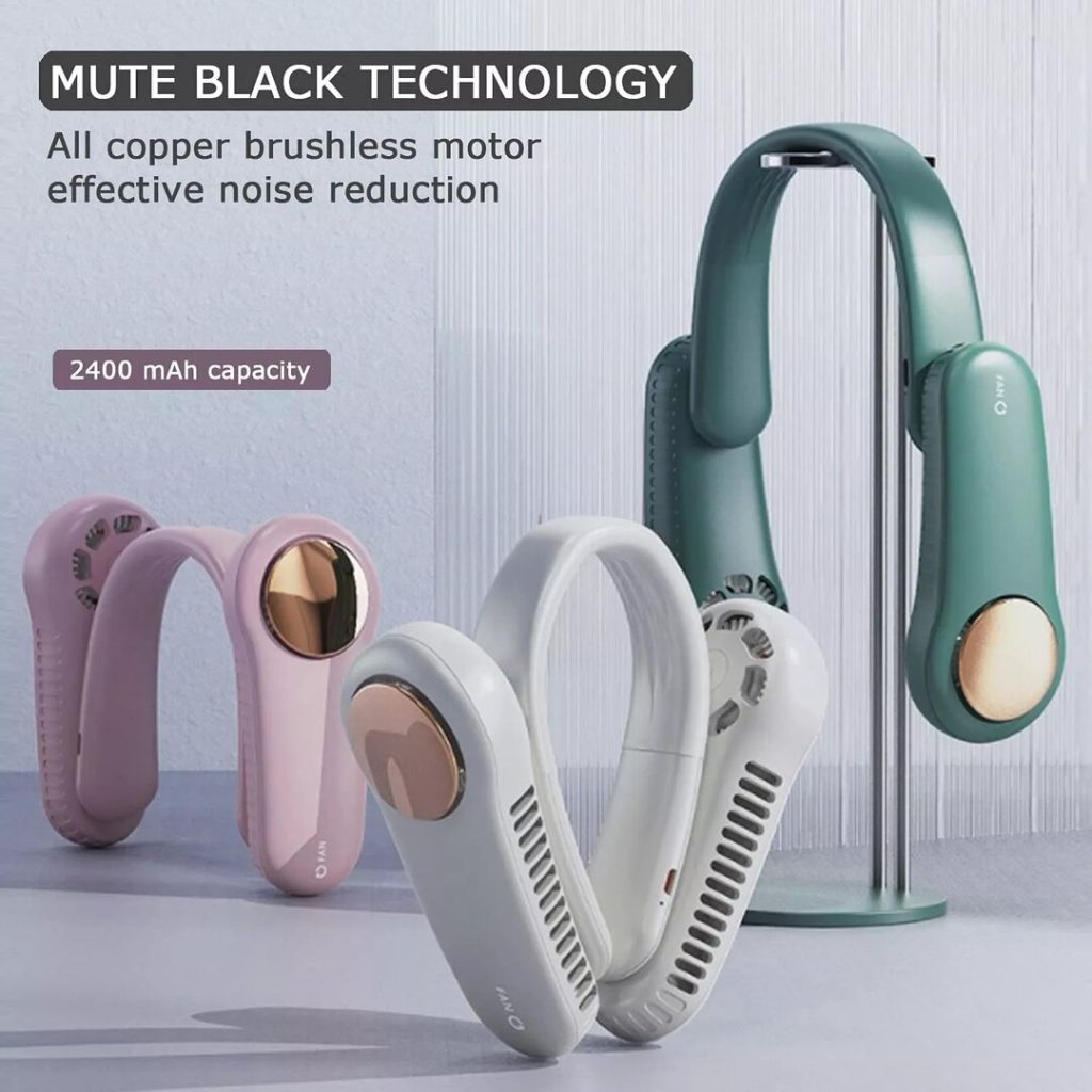 Upgraded Portable Neck Fan, 350°Rotation Bladeless Personal Neck fan ...