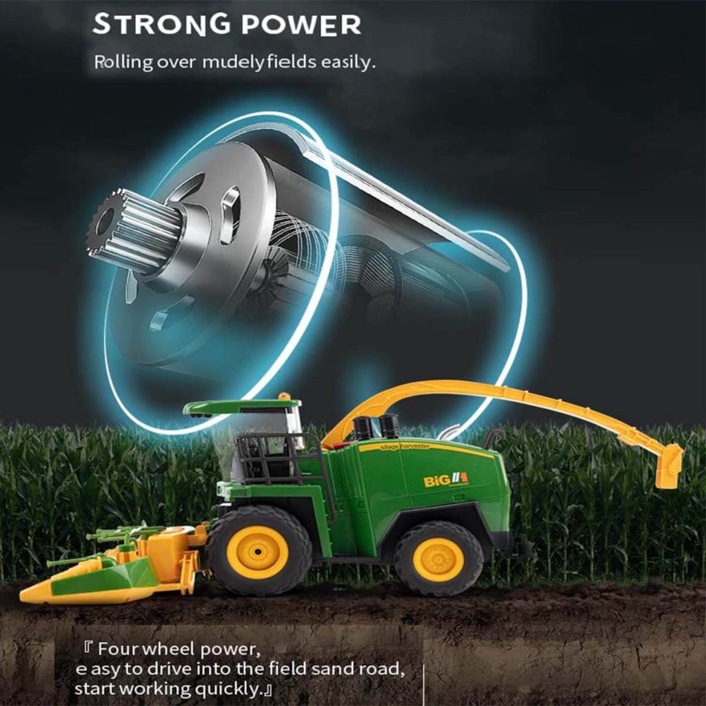 1:24 Remote Control Harvester Vehicle 2.4G RC Electric Four Wheel ...