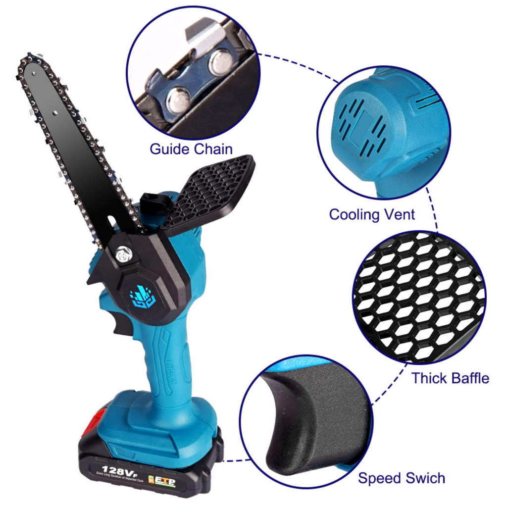 6″ Rechargeable Electric Chainsaw Battery Powered – ToHitTheRoad